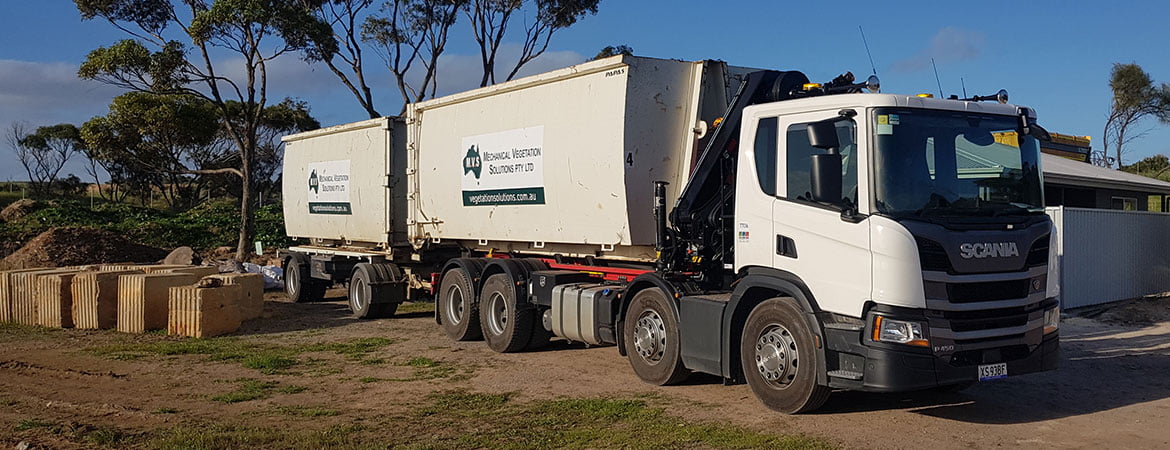 Hook Lift Bin Trucks & Trailers | Mechanical Vegetation Solutions